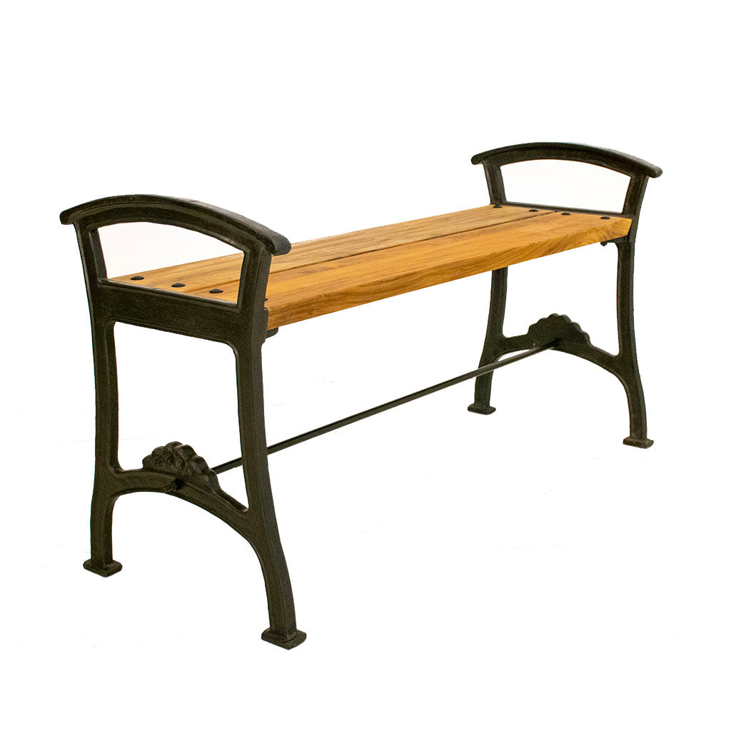 Havebænk Lovisa i støbejern & teaktræ